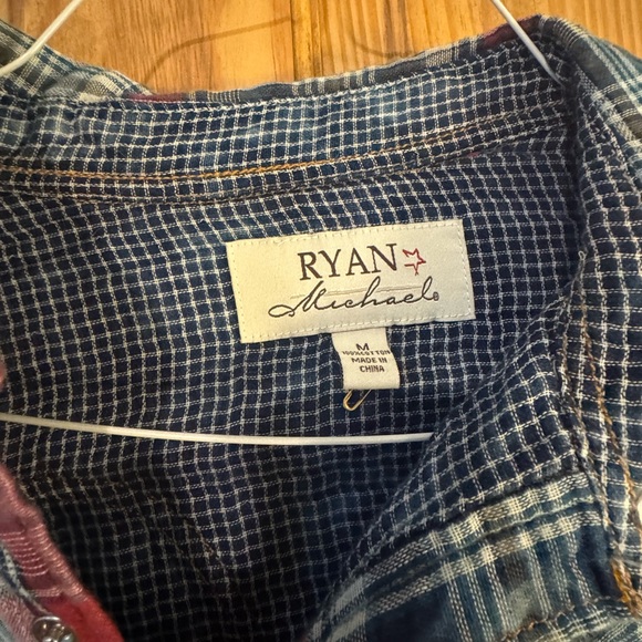 Ryan Michael | Shirts | Ryan Michael Mens Red And Blue Plaid Casual Button Down Shirt | Poshmark